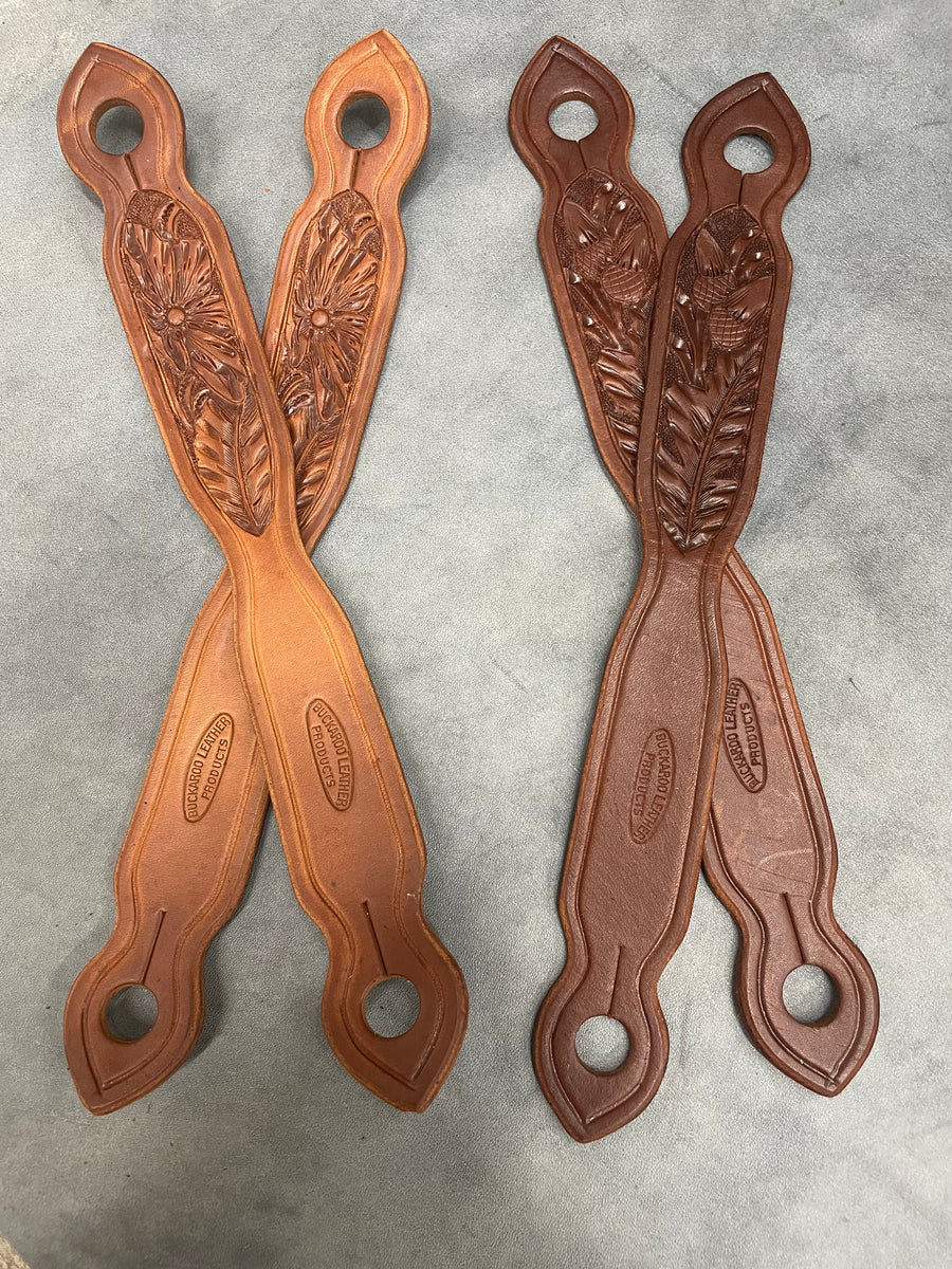Hand Tooled Slobber Straps – Buckaroo Leather Products