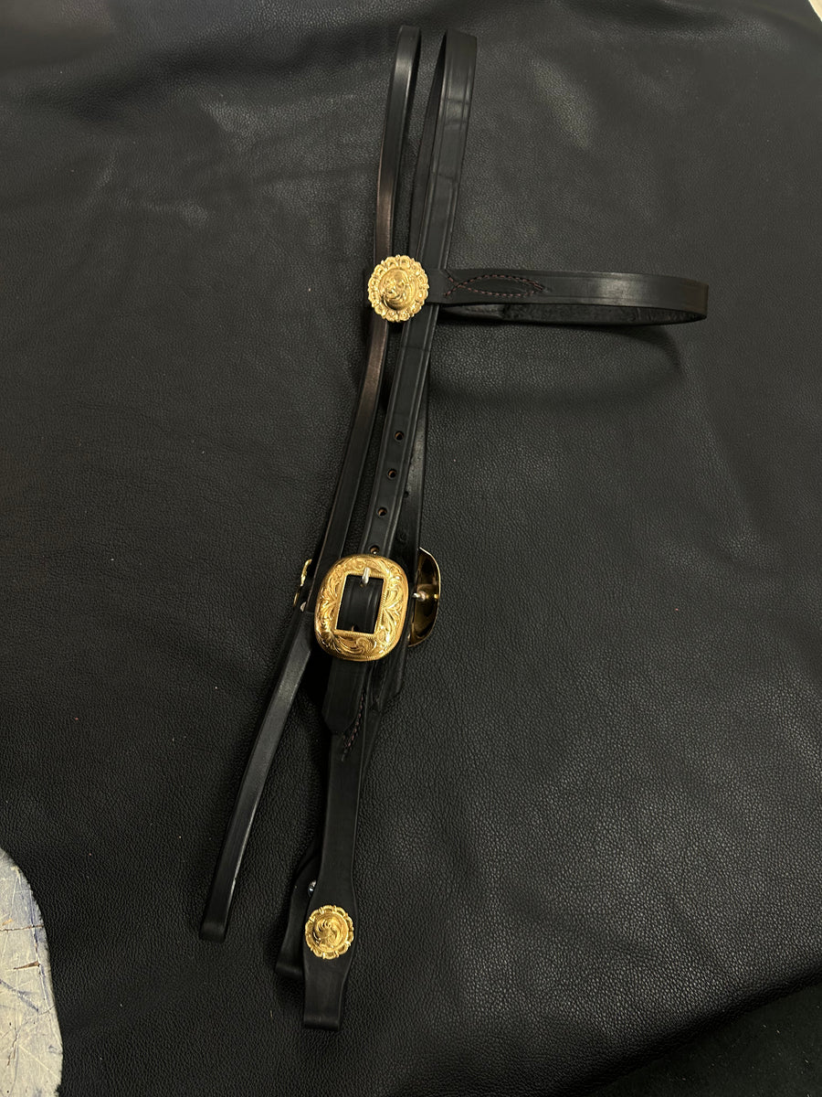Brass Harness Headstall – Buckaroo Leather Products
