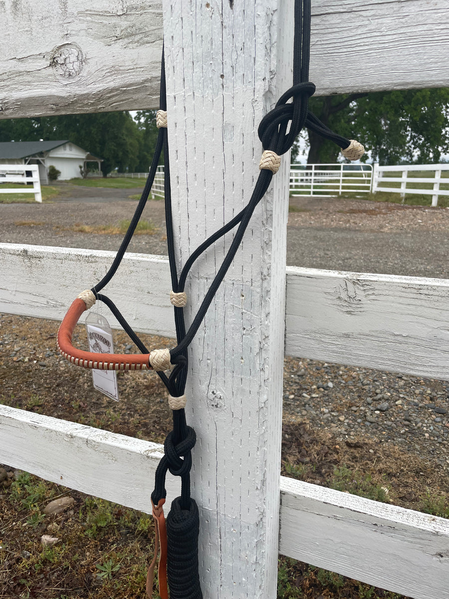 A Deluxe Rope Halter w/Lead – Buckaroo Leather Products