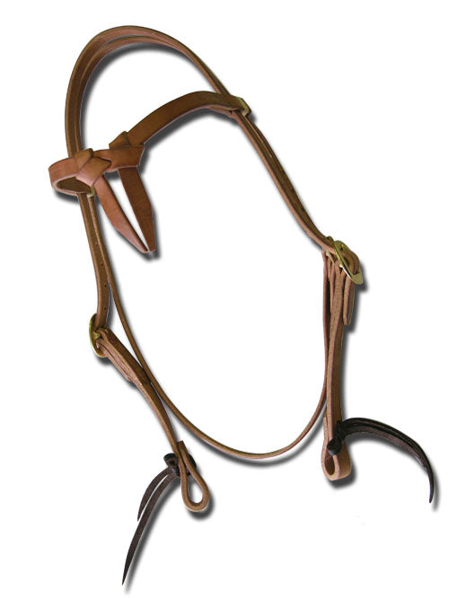 Cowboy Harness Leather Knotbrow Headstall – Buckaroo Leather Products