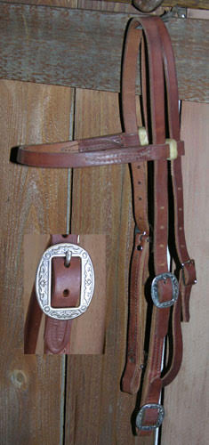 Pro Harness Buckle at Bit Headstall – Buckaroo Leather Products