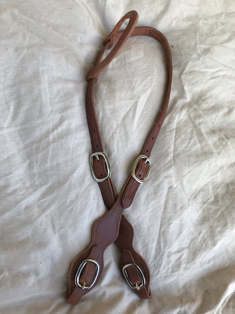 Harness Slide Ear w/Scalloped Cheeks – Buckaroo Leather Products