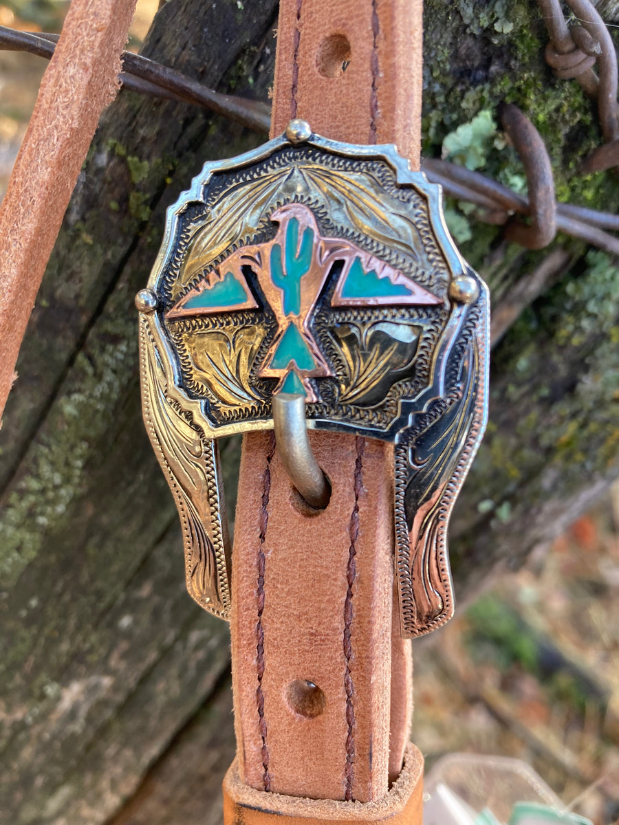 Thunderbird Headstall, Hermann Oak® Leather – Buckaroo Leather Products