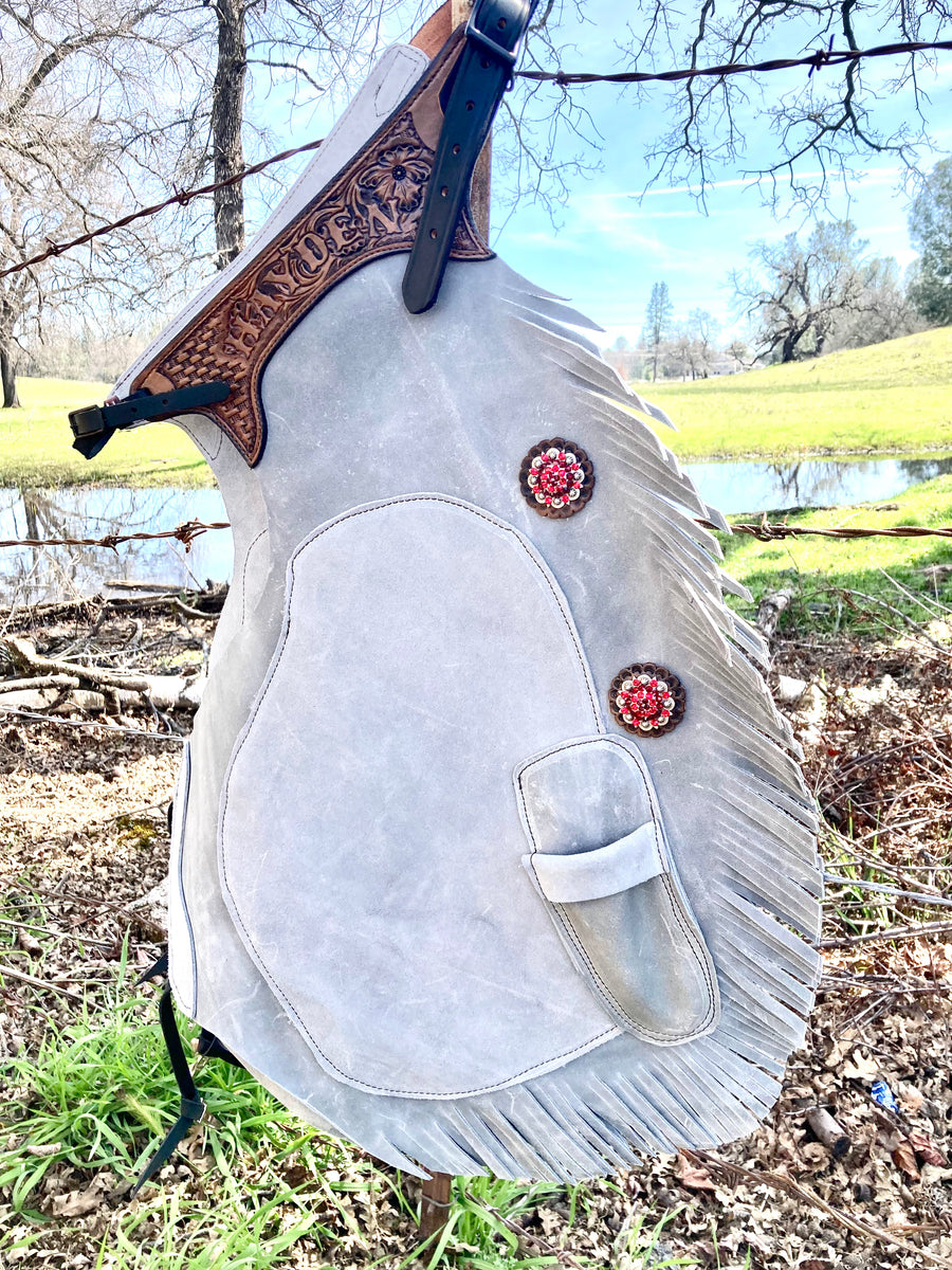 Farrier Shoeing Chaps, Hermann Oak® Leather – Buckaroo Leather Products