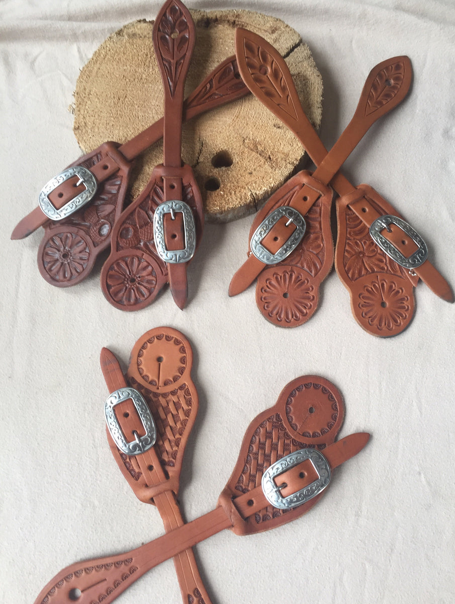Cowboy Style Spur Strap with Conchas – Buckaroo Leather Products