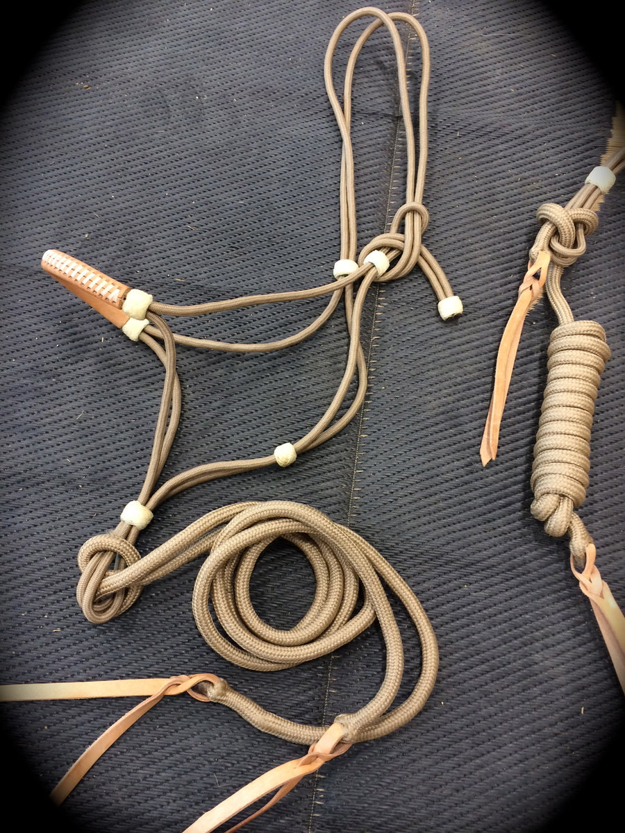 A Deluxe Rope Halter w/Lead – Buckaroo Leather Products